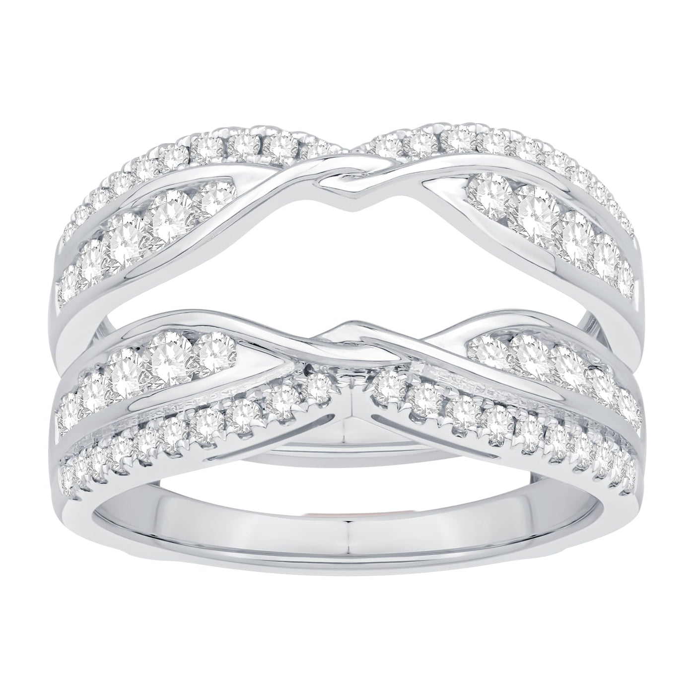 14K White Gold Diamond Insert Wedding Ring – palmersjewelry