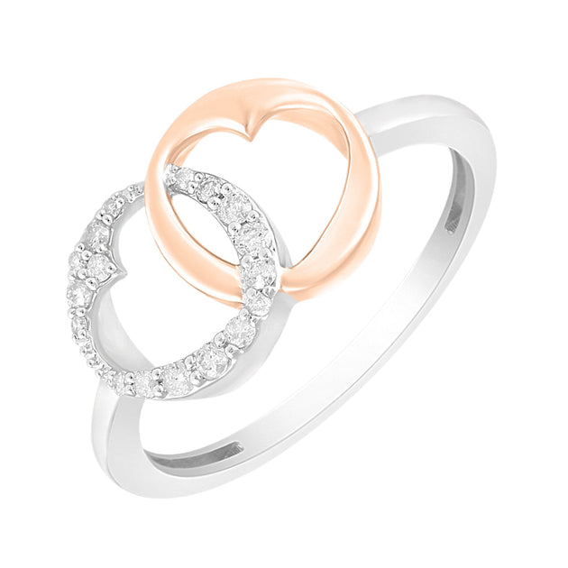 Sterling Silver Rose Gold Diamond Ring – Palmers Jewelry